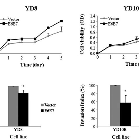 The Differences Of Cell Viability And Invasion Activity In Two