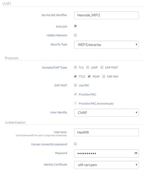 how to set up wi fi for ios devices hexnode help center