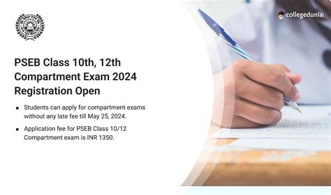 Pseb Class 10th 12th Compartment Exam 2024 Registration Open Till May