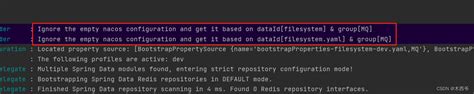 nacos ignore the empty nacos configuration and get it based on dataid