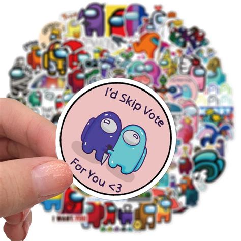 Among Us Stickers Random Sticker Pack Etsy