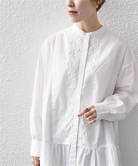 Ships Any（シップス エニィ）の「ships Any 〈洗濯機可能〉コード刺繍 チュニック シャツ（シャツ ブラウス）」 Wear