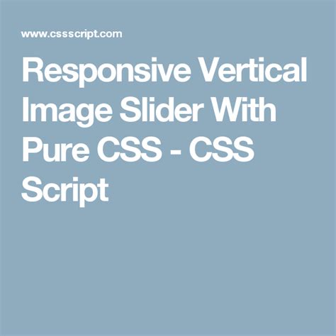 responsive vertical image slider with pure css css