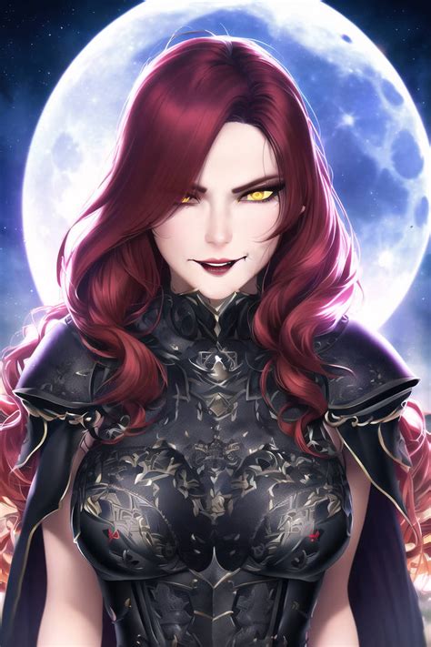 Red Hair Dark Knight By Aiardha On Deviantart