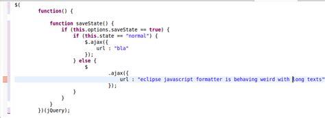 eclipse javascript formatter crazy i e too much padding