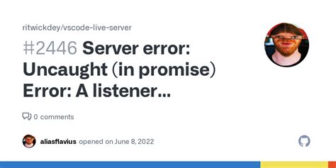 server error uncaught in promise error a listener indicated an