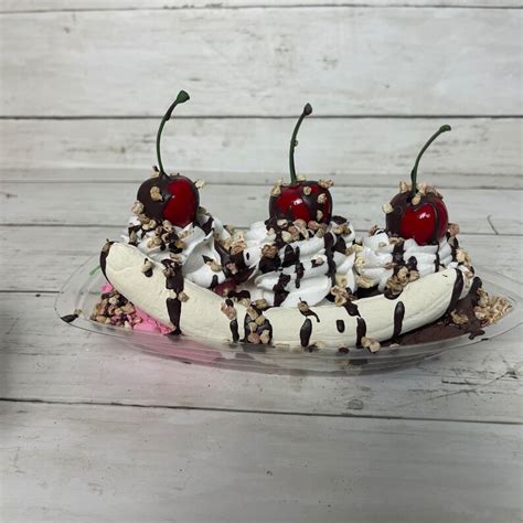 Fake Banana Split Ice Cream Fake Food Props Faux Dessert Fake Bake