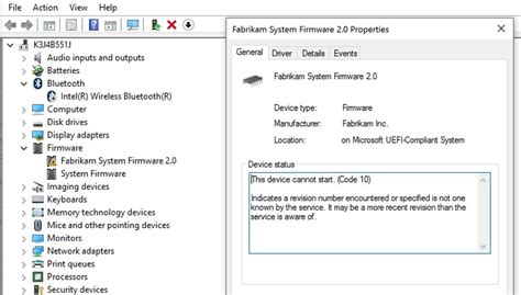 windows uefi firmware update fail error code 10 at device firmware