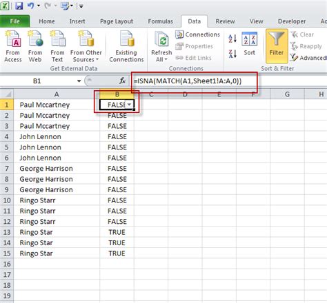 excel vba compare two ranges and find non matches stack overflow