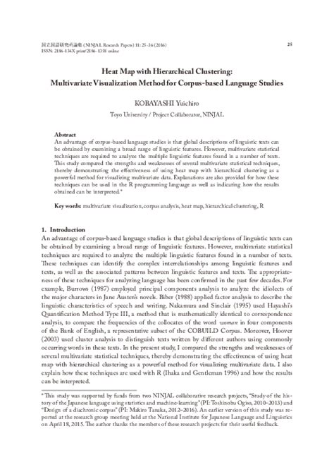 pdf heat map with hierarchical clustering multivariate visualization
