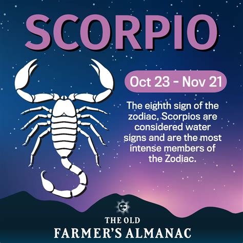 Scorpio Zodiac Sign The Old Farmers Almanac