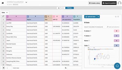 automated column selection an easier way of adding data to flourish