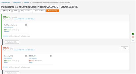 code provided in creating a code pipeline using the aws cdk fails on