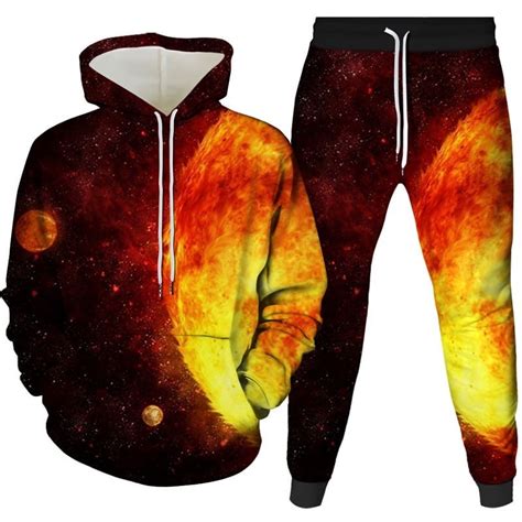Novelty Stars 3d Printed Mens Womens Hoodie And Jogging Pants Suit