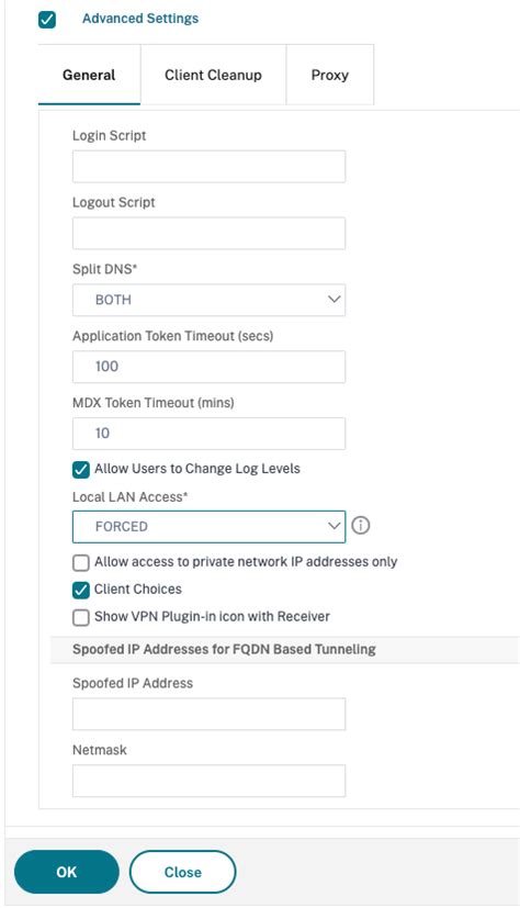 select the citrix secure access agent for users vpn configuration on