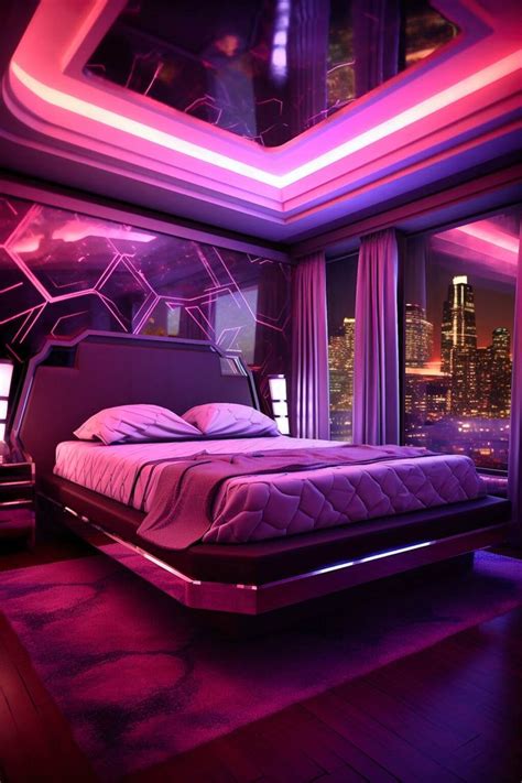 Cyberpunk Multi Sensory Experience Futuristic Bedroom Luxurious
