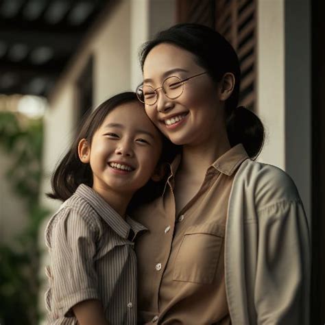 Free Image Portrait Of Happy Asian Mother And Daughter Premium Free
