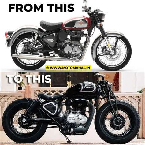 Royal Enfield Classic 350 Modified Into A Bobber Look