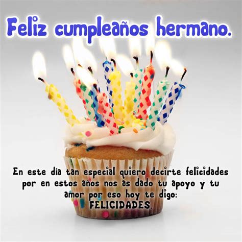 Tarjetas Con Frases De Felíz Cumpleaños Hermano Para Whatsapp