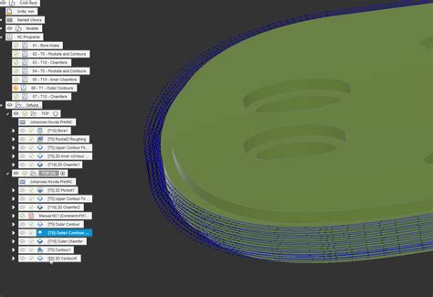 solved 2d contour toolpath renders radial features with facets both