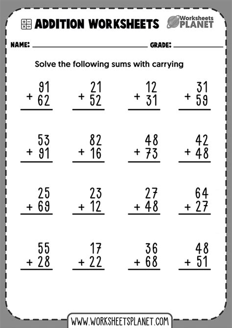 double digit addition worksheet pack have fun teaching double digit
