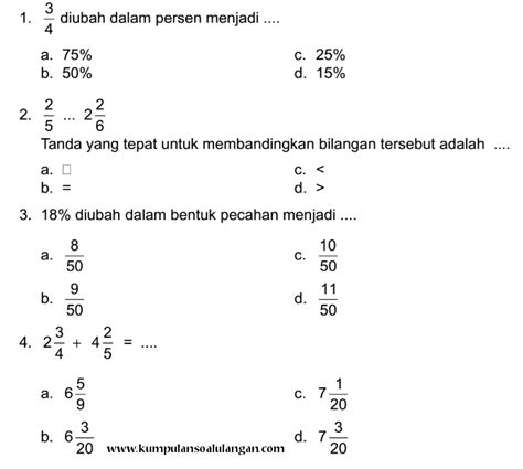 Soal Pecahan Desimal Kelas 5 Homecare24