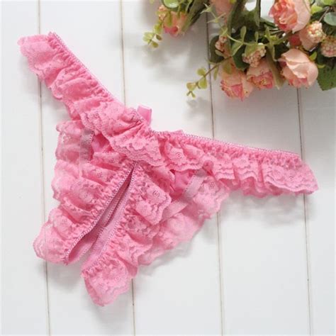 Lace Women Lingerie Sexy Thongs G Strings Sexy Crotchless Panties Open