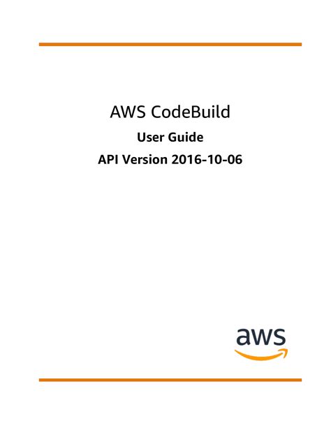 aws codebuild user guide aws documentation manualzz