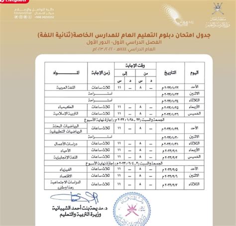 اخبار التعليم Education News جدول إمتحانات الفصل الدراسى الأول كليه