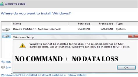 how to fix windows cannot be installed to this disk the selected disk