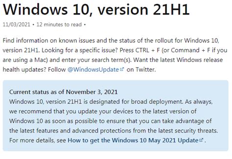Microsofts Deployment Of Windows 10 21h1 21h2 And Windows 11 Born