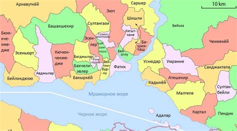 Все районы Стамбула обзор и карта Istanbul