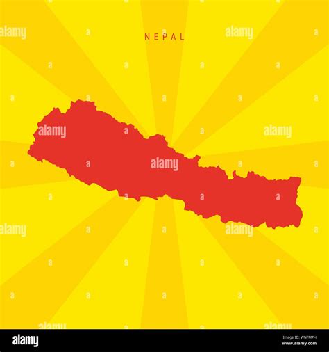 Nepal Vector Map Red And Yellow Colors Stock Vector Image And Art Alamy