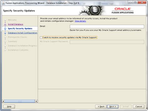 oracle fusion applications installation install oracle 11g database