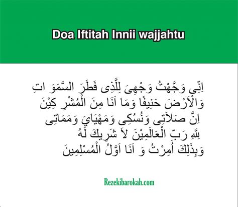 Doa Iftitah Yang Sesuai Sunnah Nabi Bacaan Arab Latin Dan Artinya