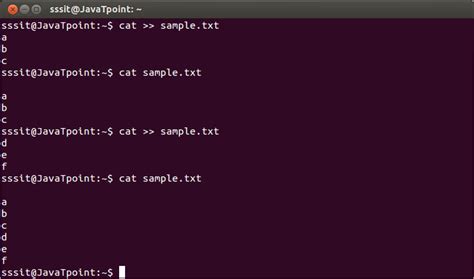 linux i o redirection javatpoint