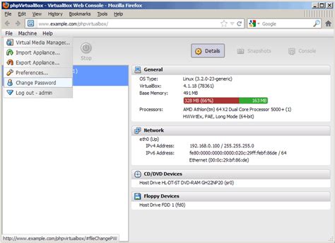 managing a headless virtualbox installation with