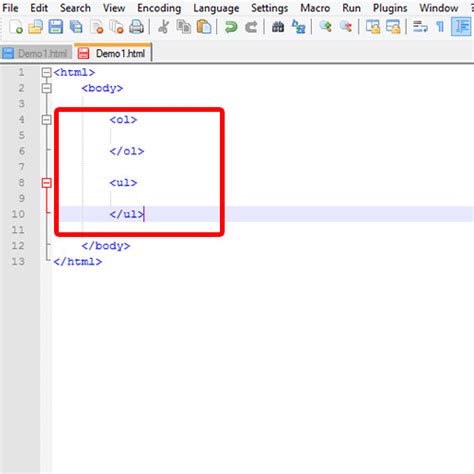 ol vs ul in html dynamically create and populate list