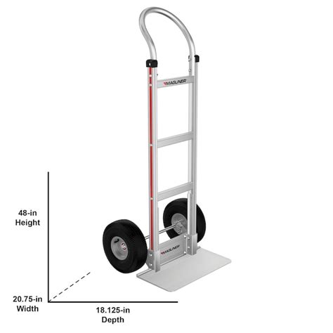 Magliner 500 Lb Capacity 2 Wheel Silver Aluminum Standard Hand Truck In