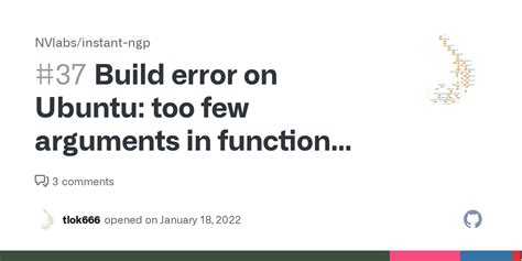 build error on ubuntu too few arguments in function call · issue 37