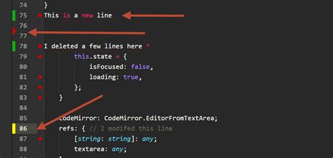ide git diff just the line numbers stack overflow