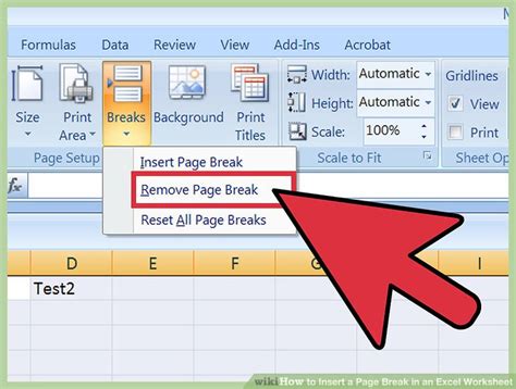 how to insert a page break in an excel worksheet 11 steps