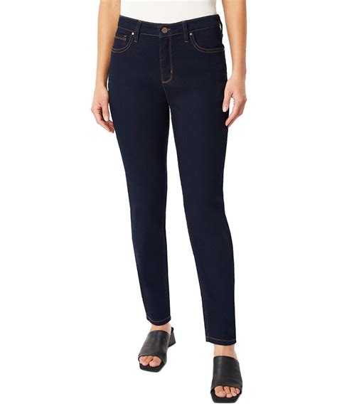 Jones New York Womens Lexington High Rise Straight Leg Jeans Macys