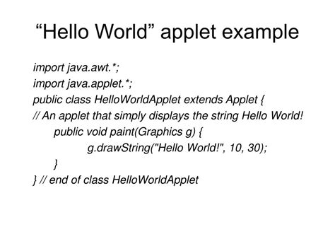 ppt java applet basics loading and displaying images powerpoint