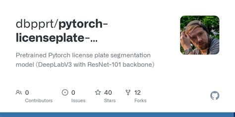github dbpprt pytorch licenseplate segmentation pretrained pytorch
