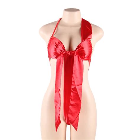 80207 Special Design Exotic Apparel For Women Black Red Bowknot