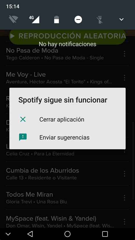 app crashing on android solved the spotify community