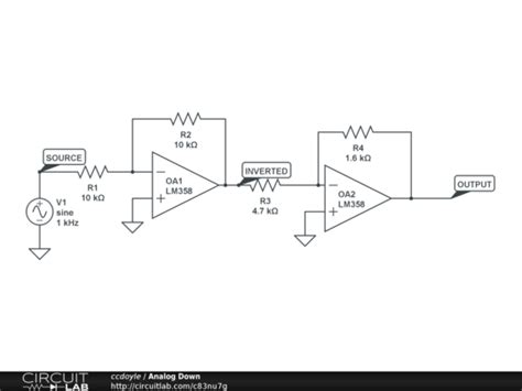 analog down circuitlab