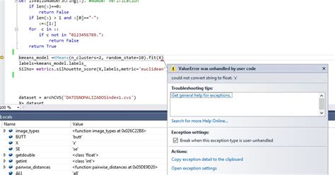 parsing could not convert string to float x kmeans implemetation