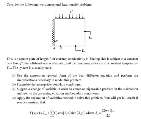 solved consider the following two dimensional heat transf